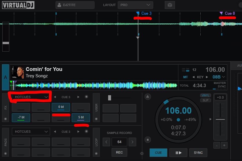 VirtualDJ - VMS4.1 --- HOTCUES 5 THRU 8